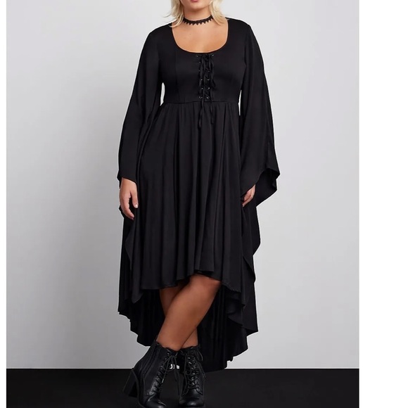 torrid | Dresses | Torrid 4d Witch Hi Low Laceup Dress Halloween | Poshmark